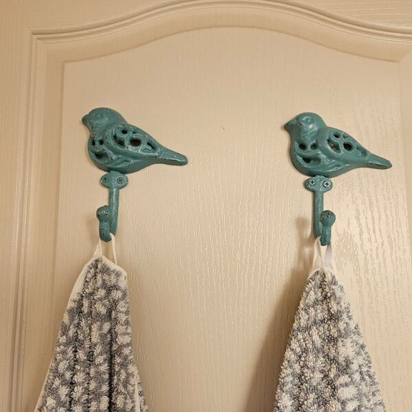 9.5" Fish Bone Cast Iron Hook, Coat Hook, Towel Hook, Tropical ...