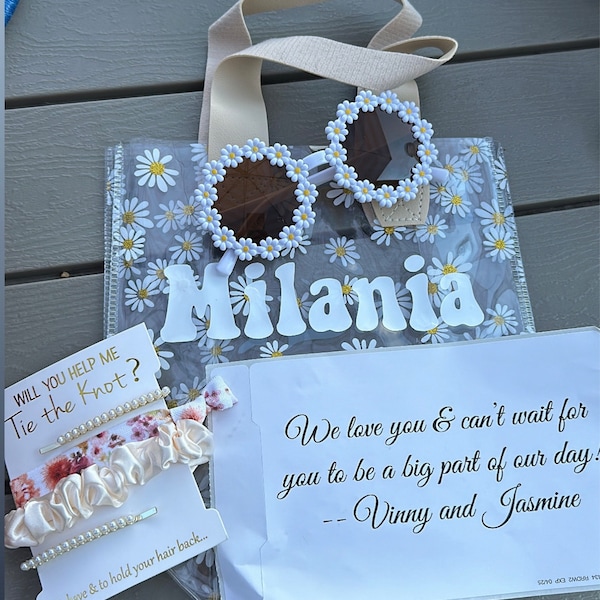 Flower Girl Proposal Gift Bag, Custom Flower Girl Gift, Gift for Flower Girl, Personalized ...