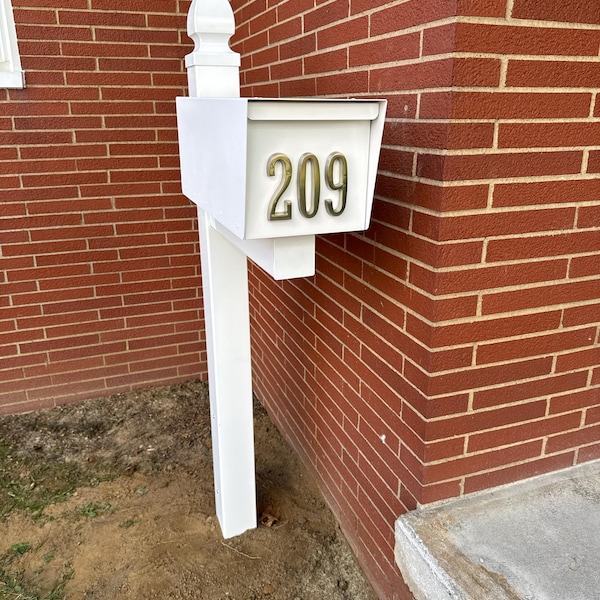 White Mailbox, Post-mounted Modern Design #HC101 - Etsy