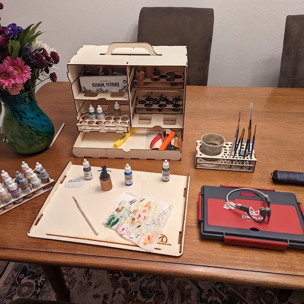 Beast Portable Paint Station, Modular Shelves & Storage Compatible With ...