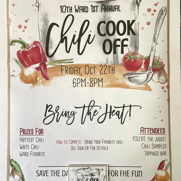 Chili Cook off Flyer, Chili Contest, Custom Flyer, Vendor Flyer ...