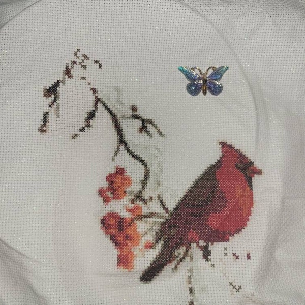 Cardinals Heart Cross Stitch Pattern 1 Instant PDF Download ...
