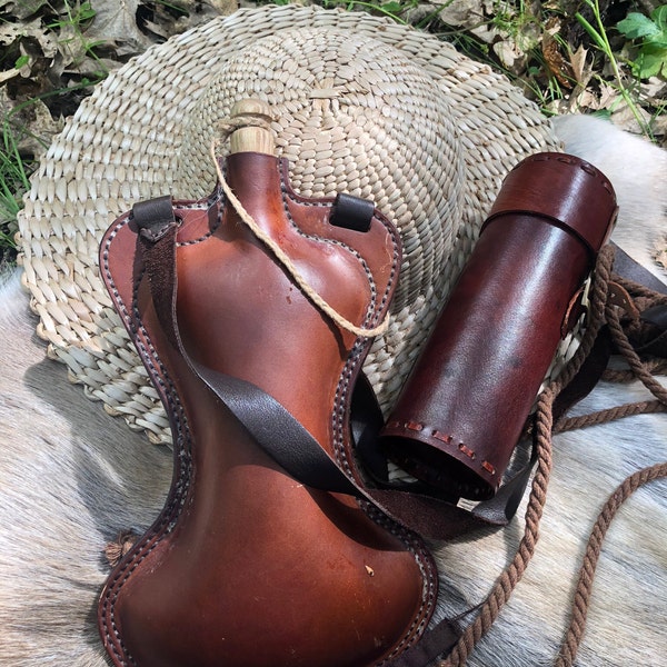 Vintage Handmade Scroll Leather Journal - 7x5 Travel Diary Notebook ...