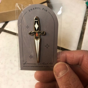 Gothic Punk Dagger Rose Enamel Pin Dark Chic Punk Accessories Hard ...