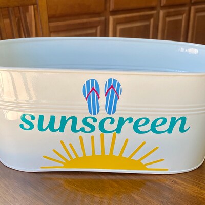 SUNSCREEN Storage Bucket - Etsy