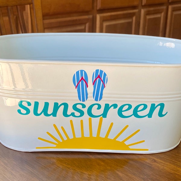 SUNSCREEN Storage Bucket - Etsy