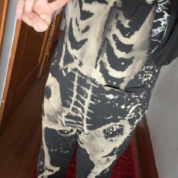 Bleached Skeleton Overalls: Gothic Grunge Halloween Costume - Etsy