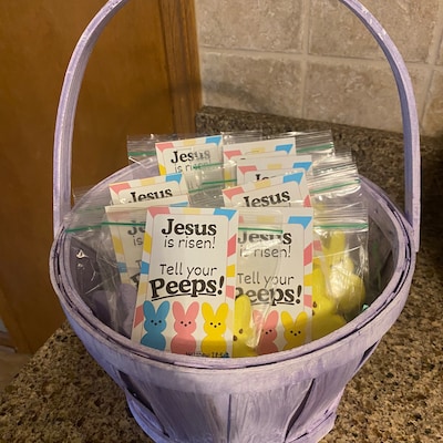 Jesus is Risen Tell Your Peeps Peeps Christian Non-editable Printable ...
