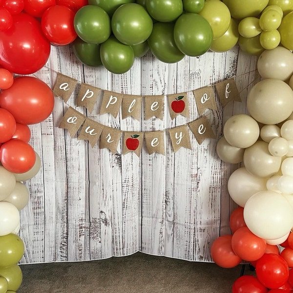 Apple Theme Biodegradable Balloons / Apple Birthday Party, Apple ...