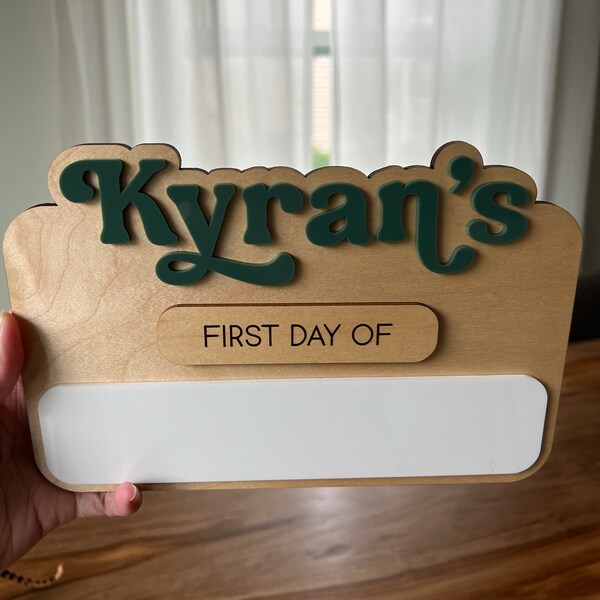 Personalized First Day of School Board, Dry Erase Back to School Sign ...