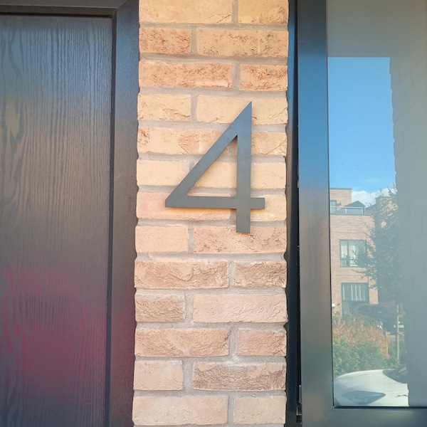 NEUTRAFACE Extra Large Aluminium House Number - 30cm Height Modern ...
