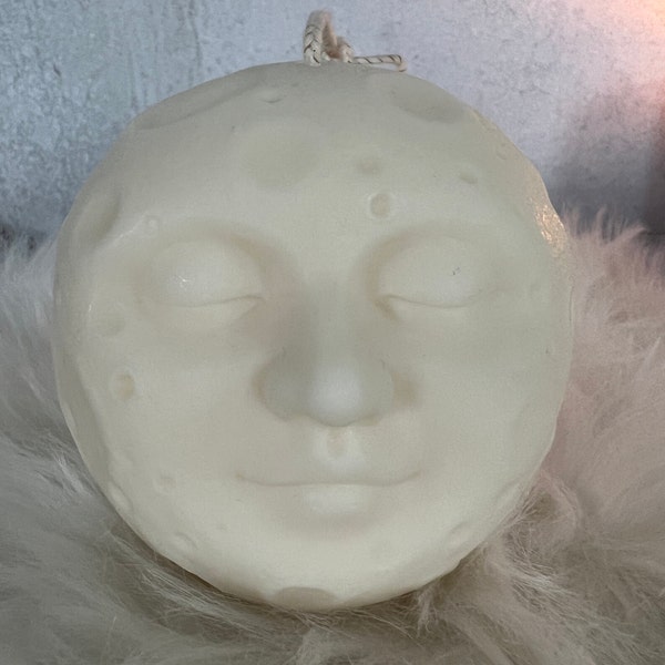BIG Full Moon Sphere With Face 3D Silicone Mold, Candle Mould, Planet ...