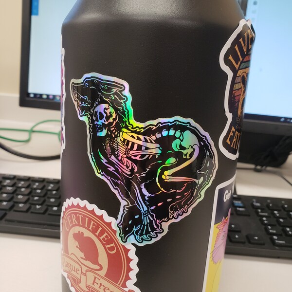 Werewolf Foil Hologram Vinyl Sticker Decal Wolf Wolfman Spirit Ghost - Etsy