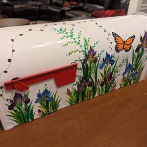 Jumbo Mailbox Custom Hand Painted, Handmade, Black Steel Metal Extra ...