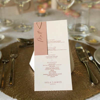 Menu Name Tag Wedding Name Card With Gold Teardrop Clip Place Name Card ...