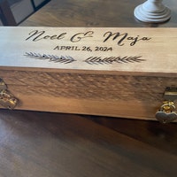 Custom Rustic Wedding Wine Box, First Fight Box, Memory Box, Time ...