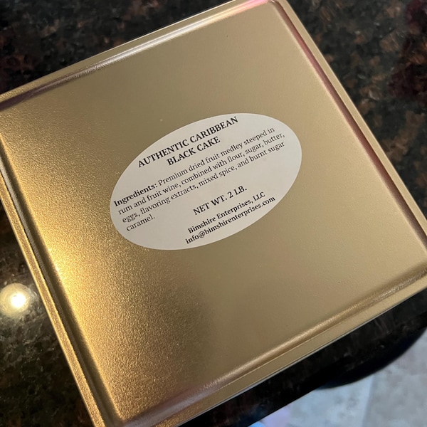 6-inch Dia., 2 Lb. - Caribbean Rum Fruit Cake (black Cake) - Etsy