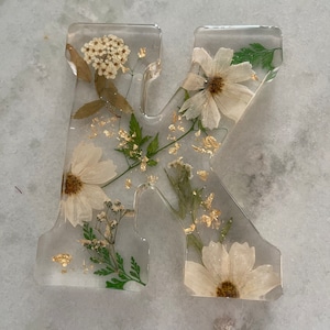Pressed Flower Resin Letters - Etsy
