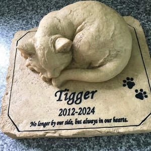 Cat Memorial Stone, Personalized Cat Memorial Gift, Cat Grave Markers ...