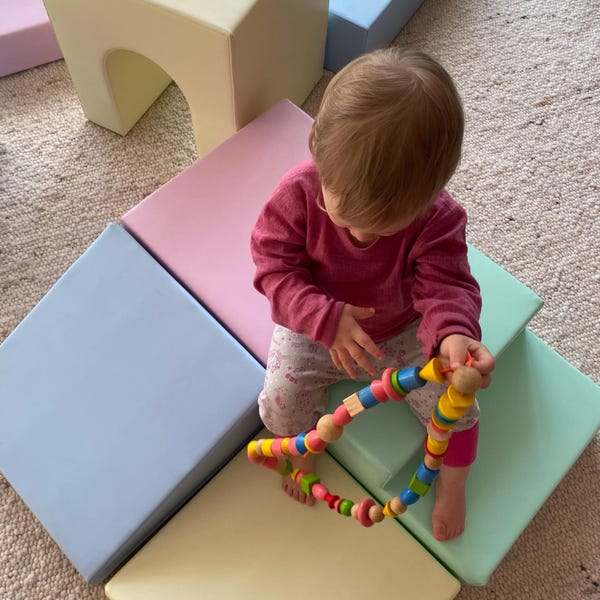 Wooden Montessori Balance Beam Set for Kids and Toddlers, Balance Path ...