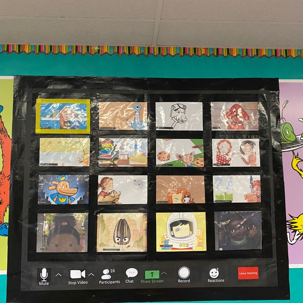 Art Book Characters Gallery Wall - Art Class, Art Studio, Artist, Kids ...