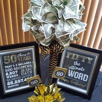 50th Birthday Sign Pack, 50th Birthday PRINTABLE Signs, Cheers to 50 ...