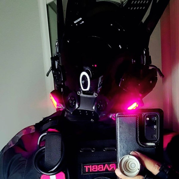 Bluetooth Cyberpunk Mask Futuristic Mask cyberpunk Helmet-tech Mask ...