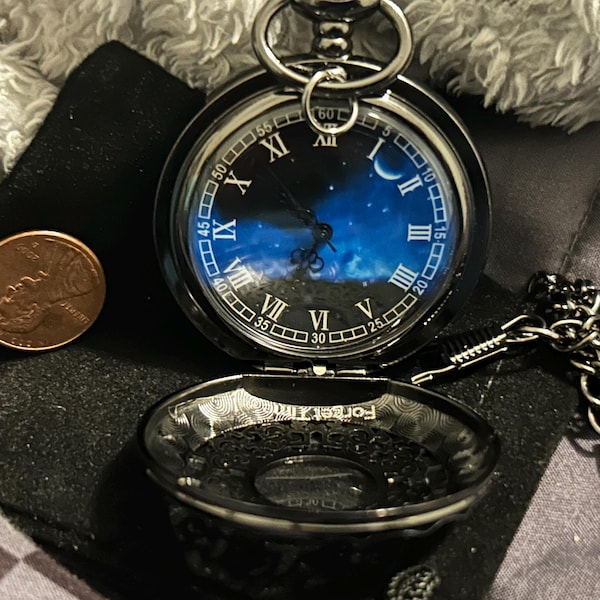 Vintage Look Dual Time Zone Pendant Watch - Brass Necklace, Retro ...