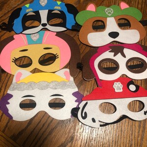 NEW DESIGN 12PCS Party Pack Pup Paw Masks for Birthday Party Favors ...