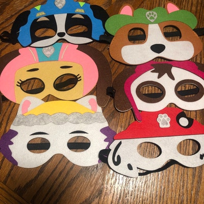 NEW DESIGN 12PCS Party Pack Pup Paw Masks for Birthday Party Favors ...