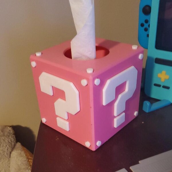 Gaming Themed Vintage Mario Tissue Box Cover for Office, Living Room ...