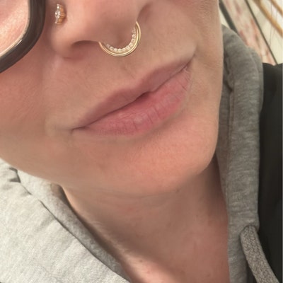 Double Septum Ring Septum Ring Nose Ring Sterling Silver Nose Hoop ...