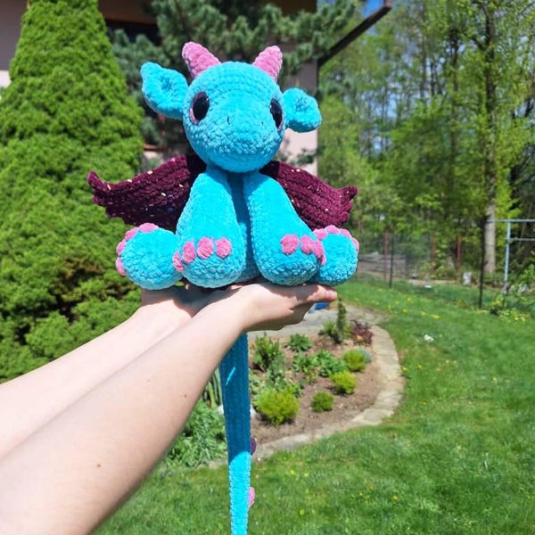 Snuggle Dragon Crochet Pattern, Original Snuggle Dragon, Crochet Dragon ...