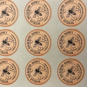 CUSTOM Honey Labels, Customized Round Honey Stickers, Custom Oval Honey ...