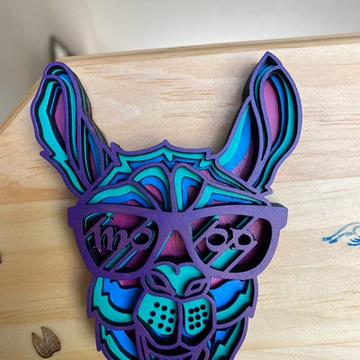 Lama Multilayer SVG/ Lama Cut File/ 3D Layer/ Plywood Cutting/ Paper ...