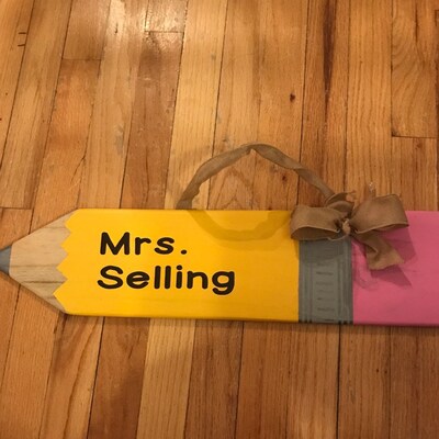PENCIL SIGN Made From Reclaimed Wood Teachers Gift Teachers - Etsy