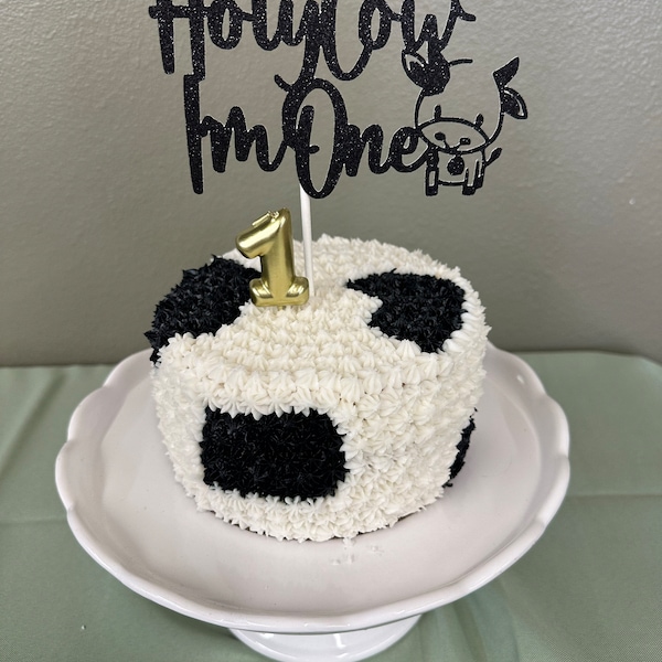 Holy Cow I'm One Cake Topper, Farm 1st Birthday Party Decor, Cow First ...