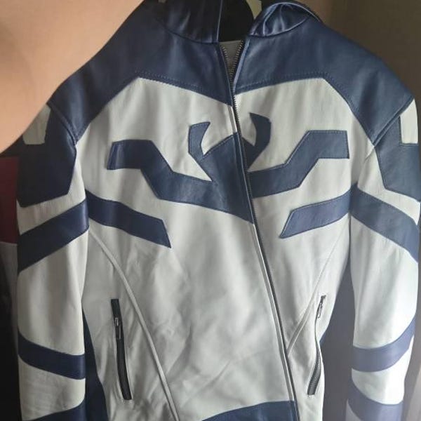 Yellow Techwear Leather Jacket, Sheepskin Futuristic Sci-fi Style ...