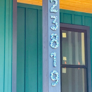 Custom House Numbers Tile With Tropical Fish, Coastal Address Sign ...