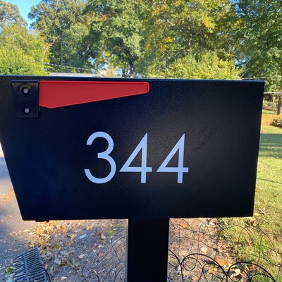 Custom Mailbox Numbers, Modern Mailbox Decals, Large Mailbox Stickers ...