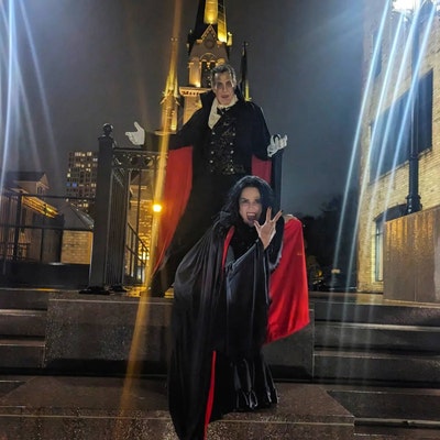 Adult Red Velvet Hooded Cape Capelet Red Riding Hood Vampire - Etsy