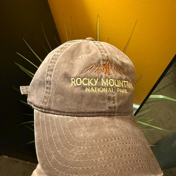 National Park Embroidered Cap Washed Cap Park Hat Travel Hat Baseball ...
