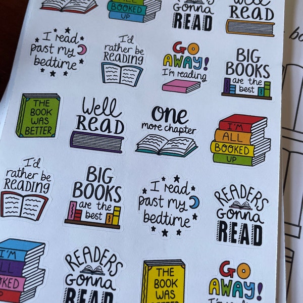 Readers Gonna Read Stickers - Bookworm Planner Stickers - Reading ...