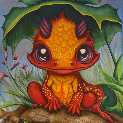 24 Baby Woodland Dragon Fantasy Coloring Page Book, Adults Kids Instant ...
