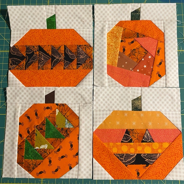 PDF | 6" Scrappy Pumpkins | Foundation Paper-pieced Quilt Block ...