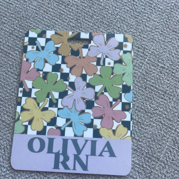Mental Health Badge Buddy, Floral Badge Backer, RN Badge, Badge Buddy ...