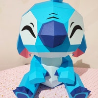 Stitch Papercraft 3D – Low Poly Template Pdf, Svg, Dxf | DIY Lilo ...
