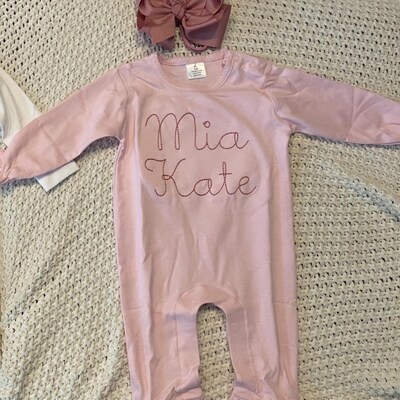 Monogrammed Pajamas, Girls Personalize Pajamas, Boys Monogram Pajamas ...