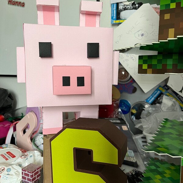 Papercraft 3d Template of Pig , Lowpoly 3D Pig , Papercraft Template ...