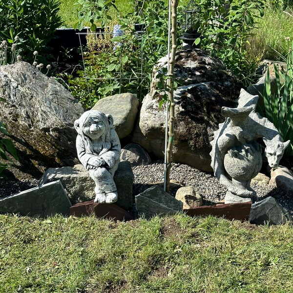 Troll Shows It's Ok, Concrete Troll, Funny Troll, Decoration for the ...